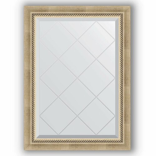 Зеркало 63x86 см состаренное серебро с плетением Evoform Exclusive-G BY 4089