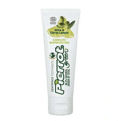 Зубная паста Pierrot GREEN Olive & Citrus Lemon Toothpaste с гидроксиапатитом 75 мл.