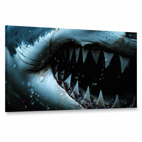 Интерьерная картина 100х60 "Акула-хищник"