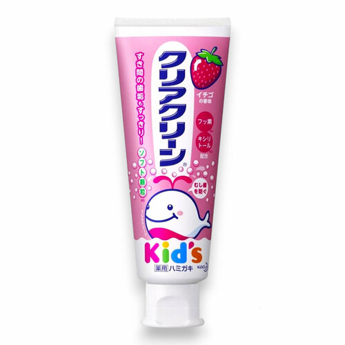Детская зубная паста Clear Clean Kid’s KAO от 3 лет, клубника, 70 г