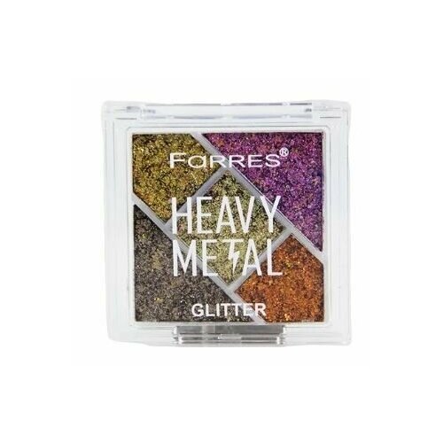 Farres cosmetics Тени для век Heavy Metal Glitter, тон 01