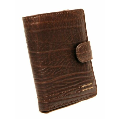 Бумажник Rockfeld, фактура гладкая, коричневый