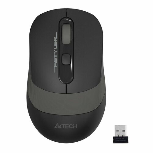 Мышь A4Tech Fstyler FG10 черный/серый оптическая (2000dpi) беспроводная USB (4but)