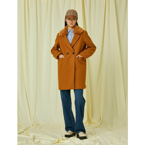 Пальто KOTON, размер 36, коричневый