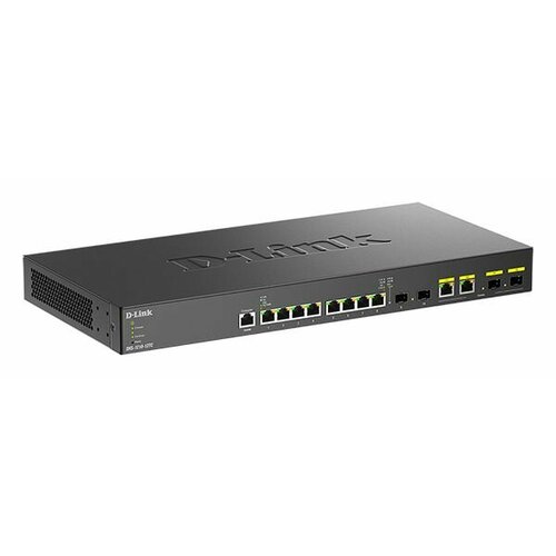 Настраиваемый L2+ коммутатор D-Link DXS-1210-12TC/B1A, с 8 портами 10GBase-T, 2 портами 10GBase-X SFP+ и 2 комбо-портами 10GBase-T/SFP+