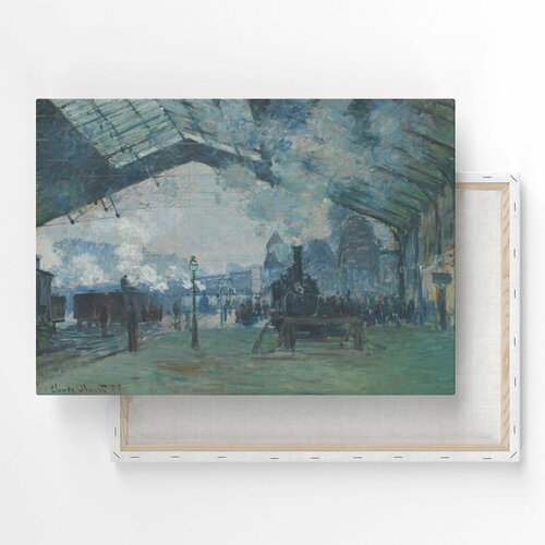 Картина на холсте, репродукция / Monet Claude / Клод Моне - Вокзал Сен-Лазар / Размер 80 x 106 см