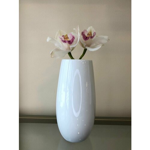 Красивая классическая ваза " Марсель" белая 19 см, декор и интерьер для дома.