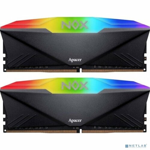 Apacer Модуль памяти Apacer DDR4 DIMM 16GB Kit 2x8Gb AH4U16G32C28YNBAA-2 PC4-25600, 3200MHz, CL16, NOX RGB Series Разноцветный