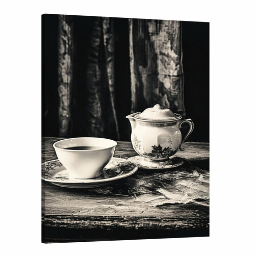 Интерьерная картина 50х70 "Чашка с чаем"