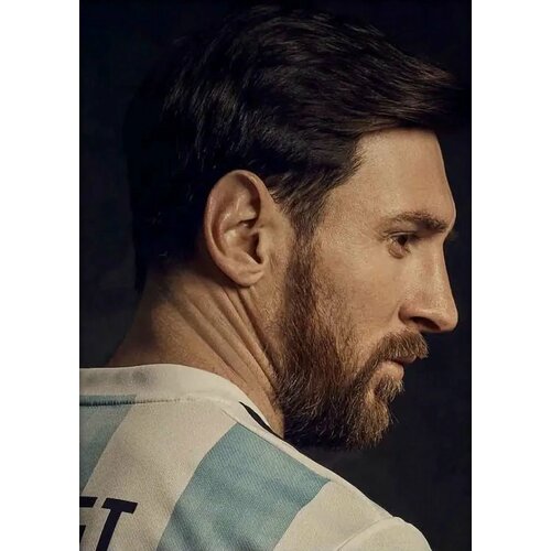Плакат, постер Лионель Месси футболист. Lionel Messi на бумаге, размер 21х30см