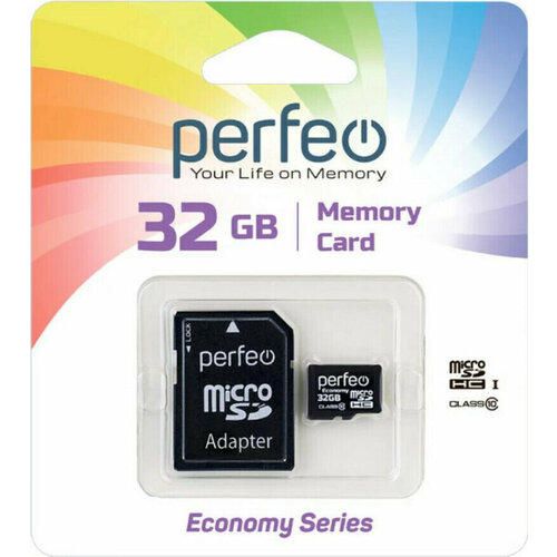 Карта памяти Карта памяти Perfeo microSD 32GB High-Capacity (Class 10) economy series