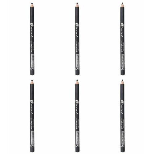 Farres cosmetics Карандаш для бровей с расческой MB003, 01 черный, 6 шт.