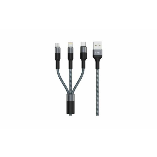 Кабель TFN кабель 3in1 USB 1.2m graphite