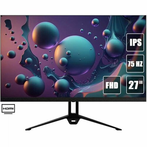 Монитор ACD W2742H, 27", IPS, 1920×1080, 75Гц, 7 мс, D-Sub, HDMI, чёрный