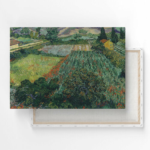 Картина на холсте, репродукция / Van Gogh / Ван Гог - Поле с маками / Размер 80 x 106 см