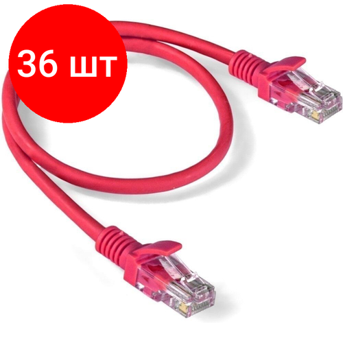 Комплект 36 штук, Патч-корд ExeGate UTP-RJ45-RJ45-5e-1.5M-RD, 5e, 1.5м, красный