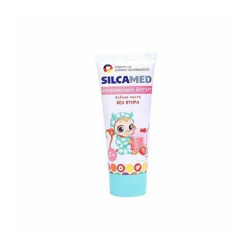 Silcamed Зубная паста детская, со вкусом Клубничный йогурт, 65 гр