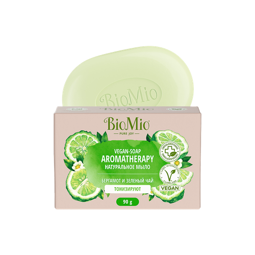 BioMio Bio-Soap Натуральное мыло Зеленый чай и эфирное масло Бергамота 90 г 1 шт