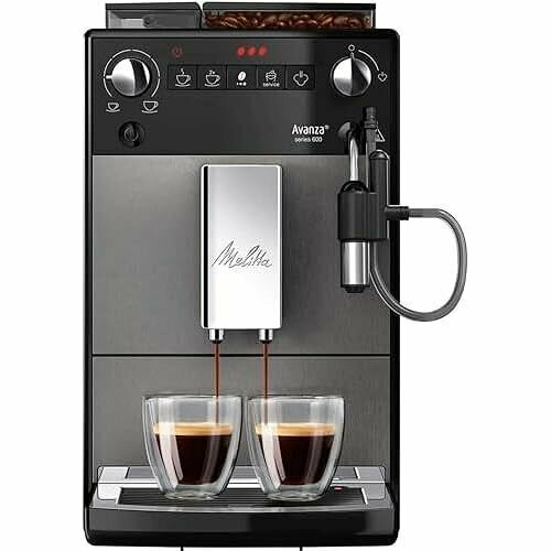 Кофемашина Melitta Avanza F270 - 100 со встроенной системой приготовления молока (съемный резервуар для воды XL, резервуар для зерен и шестерская кофемолка, ширина 20 см) Mystic Titan