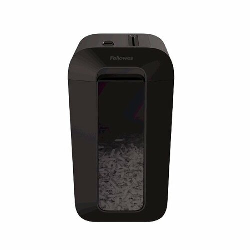 Fellowes Уничтожитель Fellowes Шредер PowerShred LX65 FS-44007(01), черный {DIN P-4, 4х37мм, 8 лст, 17 лтр, уничт: скрепки, скобы, карты}