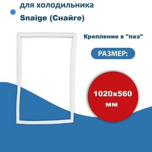 Уплотнитель двери холодильника для Snaige (Снайге) размер 102*56 см крепление в паз (модель BR)