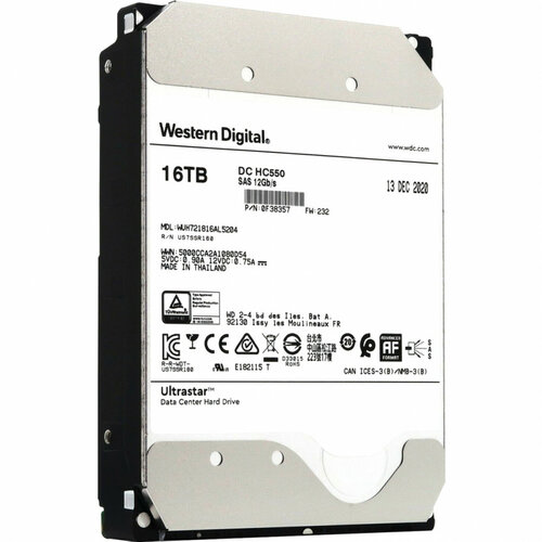 Жесткий диск 3.5" SAS 16Tb WD 0F38357 WUH721816AL5204 (7200rpm)