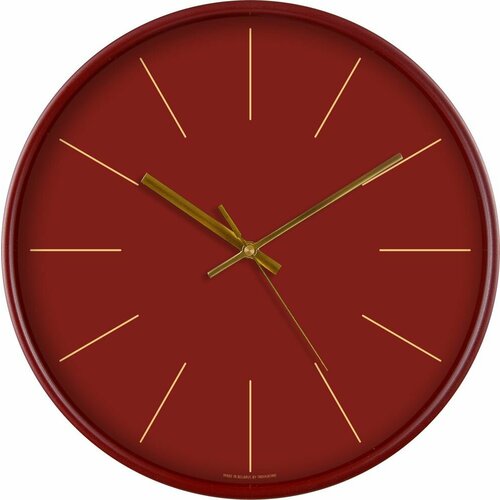 Часы настенные Troykatime Гламур Коктейль круглые пластик цвет красный бесшумные 31 см