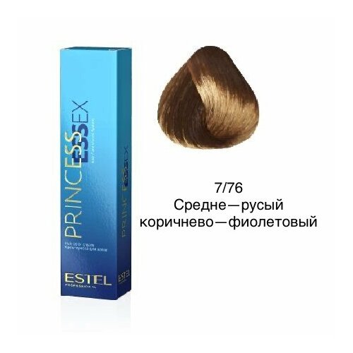 7/76 Краска для волос PRINCESS ESSEX Средне-русый коричнево-фиолетовый, 60мл