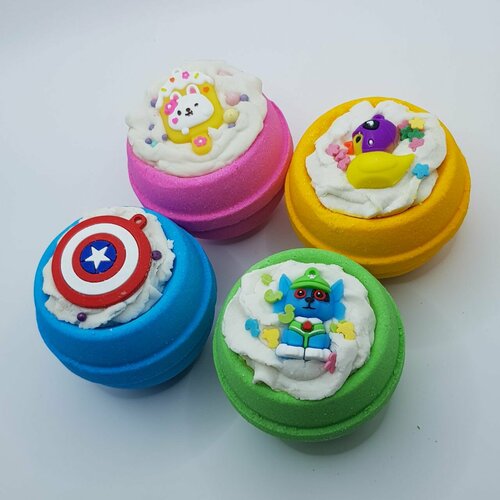 Детские бомбочки для ванны с игрушкой 4шт- набор бурлящих шаров