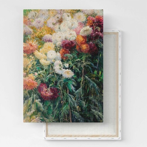 Картина на холсте, репродукция / Гюстав Кайботт - Chrysanthemums in the Garden / Размер 60 x 80 см