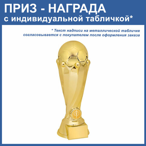 Футбол: приз, награда, статуэтка, сувенир, фигура с возможностью нанесения индивидуальной надписи на табличку