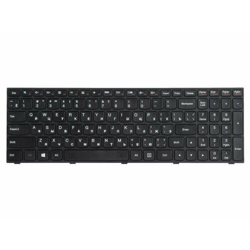 Клавиатура ZeepDeep для Lenovo для IdeaPad Flex 2-15, G50-30, (25211031) Black, black frame, гор. Enter