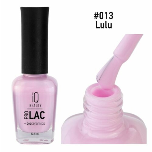 IQ Beauty Сolor ProLac+ Лак для ногтей укрепляющий с биокерамикой Lulu №013 12,5мл