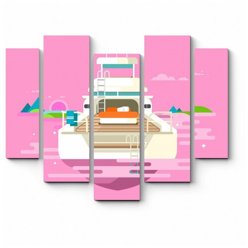 Модульная картина Путешествие в розовые мечты 131x106