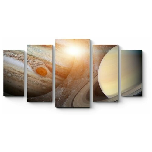 Модульная картина Кольца Сатурна 100x55