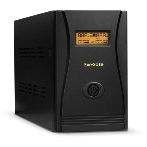 EXEGATE ИБП Exegate EP285512RUS ИБП ExeGate SpecialPro Smart LLB-1600. LCD. AVR. EURO. RJ <1600VA/950W, LCD, AVR, 4 евророзетки, RJ45/11, Black>