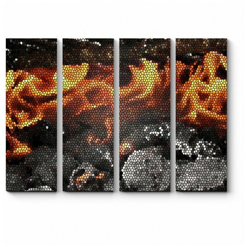 Модульная картина Согревающее пламя 90x68