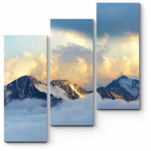Модульная картина Альпийский пейзаж 140x149