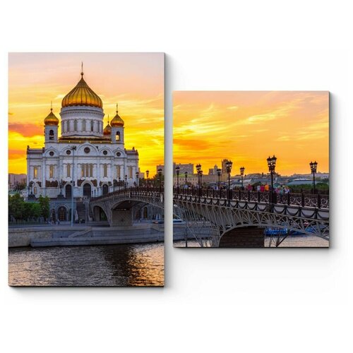 Модульная картина Великолепие храмов Москвы40x30