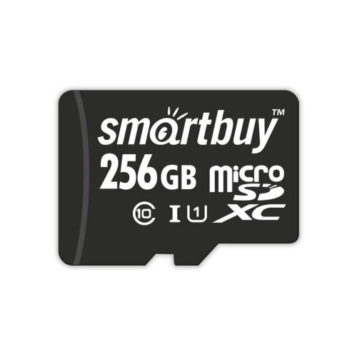 Карта памяти SmartBuy microSDXC 256Gb UHS-I Cl10 +ад, SB256GBSDCL10-01