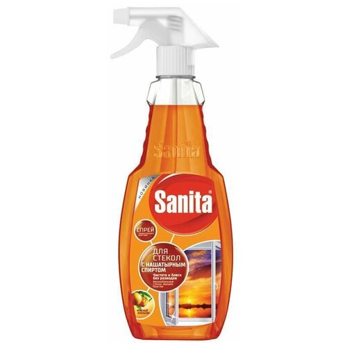 Средство для мытья стекол Sanita, с нашатырным спиртом, 500мл (арт. 259023)