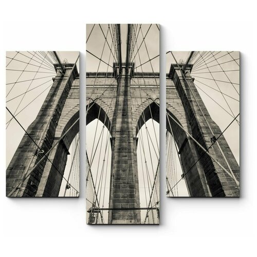 Модульная картина Бруклинский мост, винтаж 60x54