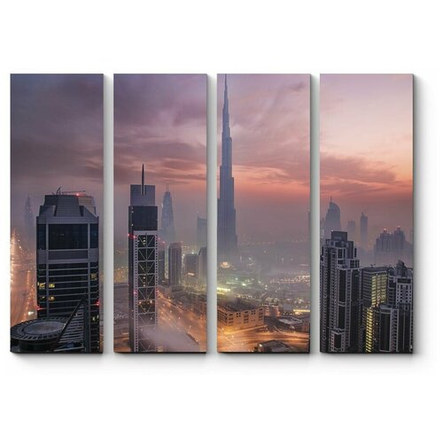 Модульная картина Утренний туман на Дубаем 140x105