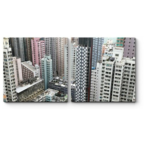 Модульная картина Спальный район Гонконга50x25