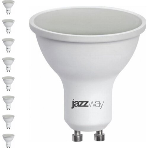 Светодиодная лампа JazzWay Pled Super Power 7W эквивалент 50W 5000K 520Лм GU10 для спотов MR16 (комплект из 8 шт.)