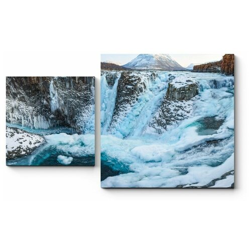 Модульная картина Водопад в плато Путорана 120x72