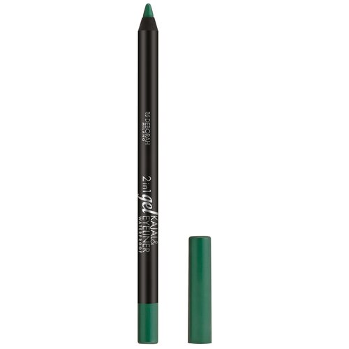 DEBORAH Карандаш для век 2 in 1 Gel Kajal & Eyeliner Pencil, оттенок 11 светло-зеленый