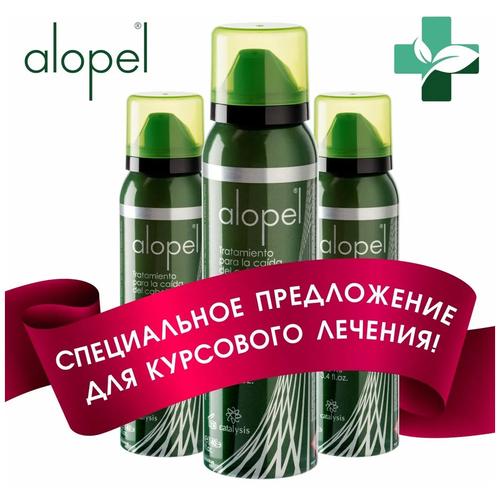 Алопель пена 100 мл Останавливает выпадение волос и стимулирует их рост, 3 шт