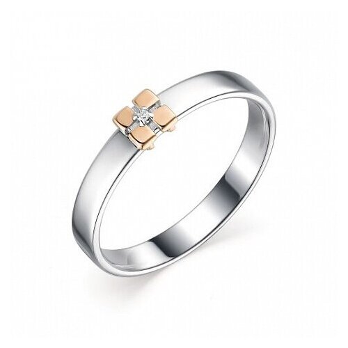 Кольцо Diamant online, серебро, 585, 925 проба, бриллиант, размер 18