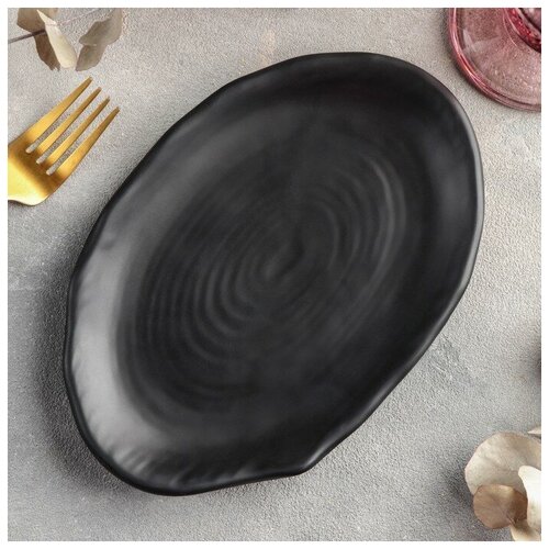 Блюдо «Чёрный Восток», 20,5×14×2 см, цвет чёрный